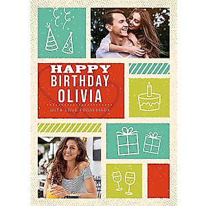 Color King Studio Personalized Birthday Card, Happy Birthday Card, Custom Greeting, Handmade Birthday Cards, Custom Photo Card