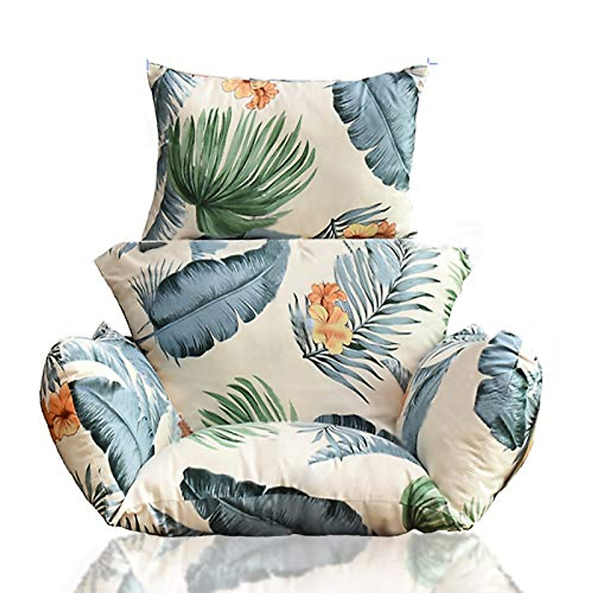 Hanging Chair Cushion, Cushions for Hanging Egg Chair,Washable Swing Chair Cushion, Thicken Patio Hanging Egg Chair Pad, Garden Hanging Basket Chair Seat (Only Cushion)(Hawaiian Style)