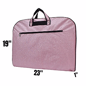 NGIL Glitter Cheer Dance and Competition Travel Companion Hanging Garment Bag for Girls (Glitter-Red)