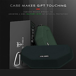 ATTCL Polarized UV Protection Sports Fishing Driving Sunglasses for Men Al-Mg Metal Frame Ultra Light 8585 Black