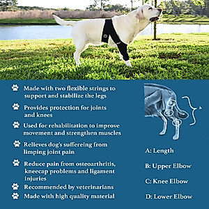 Generic Large Breathable Dog Knee Brace for Torn ACL Legs - Easy to Use, Neoprene Dog Leg Braces for Back Leg - ACL Brace for Dogs, Helps Reduce Pain and Heal Injuries