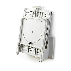 Wall-Mounted Space Saving Iron Board, Ironing Board with Turning Mechanism White Swivel Style 180° Rotation Flap Folding Ironing Board Built-in Cabinet with Cover