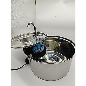 KOOGMOON Cat Water Fountain Stainless Steel, 108oz/3.2L Automatic Cat Fountain, Multi-Filtration, Easy to Clean, Ultra Silent Dog Water Dispenser for Cats, Dogs and Other Pets