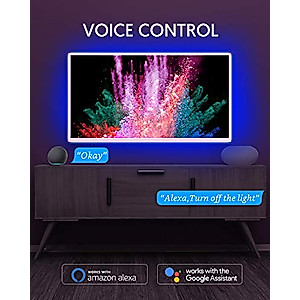 Avatar Controls TV LED Backlights, 9.8FT Smart LED Lights for Behind TV with Music Sync 16 Million Colors Changing RGB Strip Lights Works with Alexa Google Home for 40-60 inch TVs, WiFi APP Control