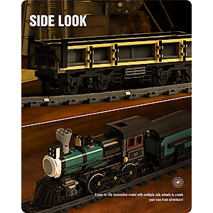 Nifeliz TH10 Steam Train Building Kit and Engineering Toy, Collectible Steam Locomotive Display Set, Train Set with Train Track, Top Present for Train Lovers (560 PCS)