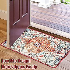 yuzshin Boho Kitchen mats for Floor 3 Piece Set,Runner Farmhouse Rubber Kitchen Mats for Floor Non Slip Machine Washable,Bohemian Kitchen mats,Thin Boho Kitchen Rug,tapetes para cocina