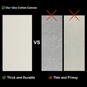 Muka 12 Pack Coin Purse & Metal Clip 4-1/4 x 4-1/4 Inches Natural Cotton Canvas Zipper Pouch