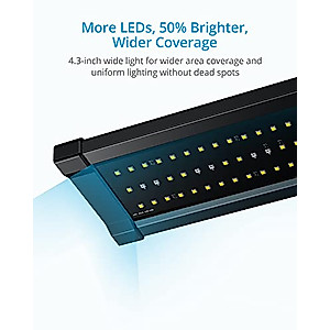 NICREW ClassicLED Gen 2 Aquarium Light, Dimmable LED Fish Tank Light with 2-Channel Control, White and Blue LEDs, High Output, Size 18 to 24 Inch, 15 Watts