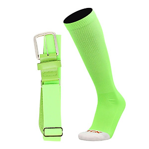 MadSportsStuff Softball or Baseball Socks and Belt Combo - Youth and Adult Sizes Boys and Girls Men and Women