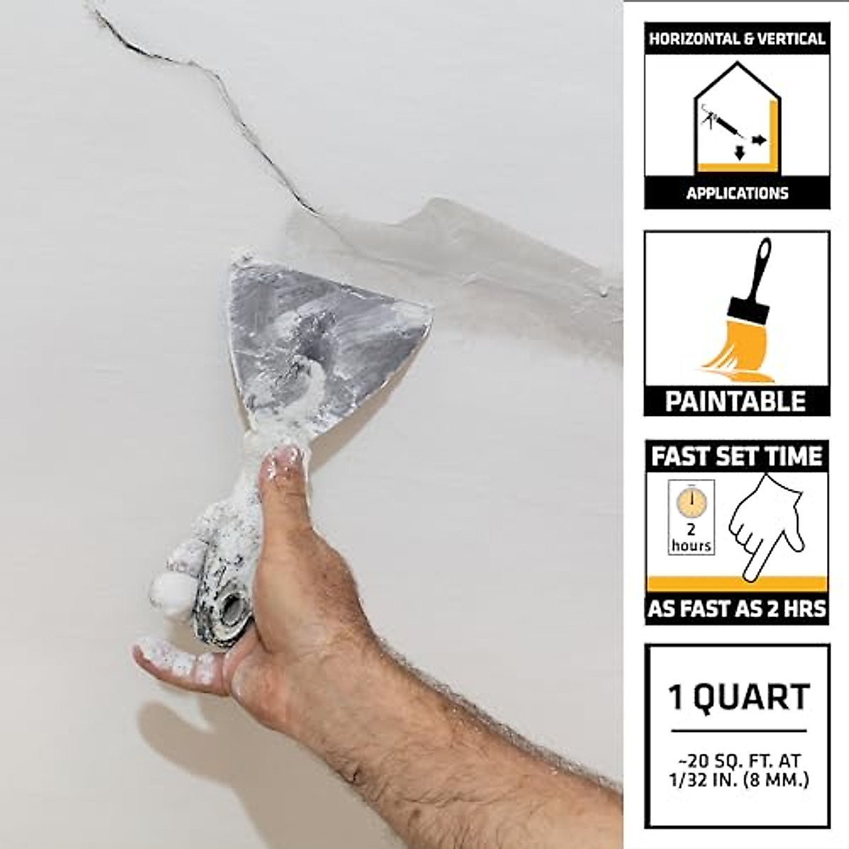 Sika - Sikacryl - Gray - Ready-Mix Concrete Patch - for Repairing spalls and Cracks in Concrete and Masonry - Textured - 1 qt
