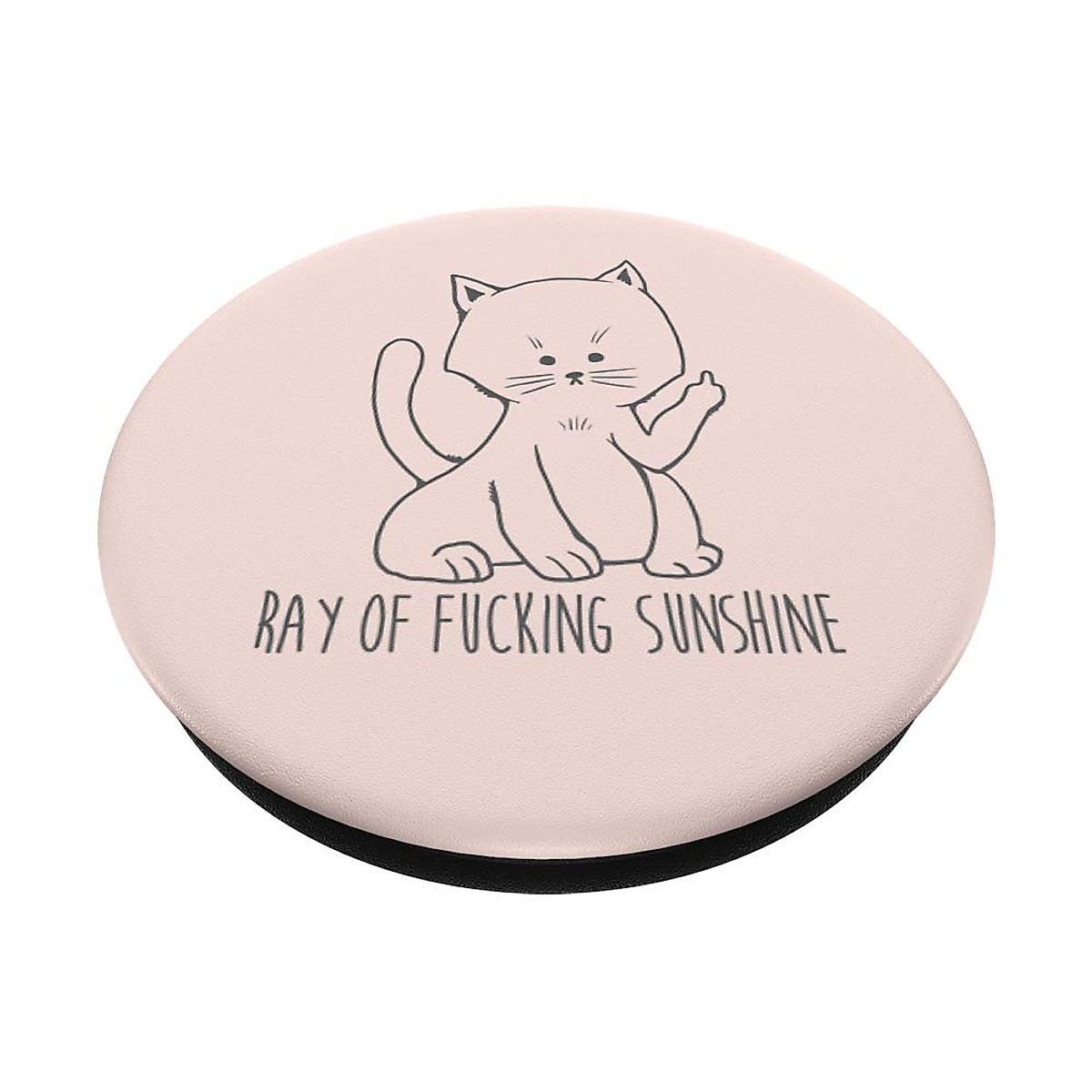 Salty Cat Ray Fucking Sunshine Flipping Off Cute Animal Adul PopSockets PopGrip: Swappable Grip for Phones & Tablets