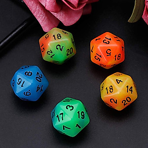 7pcs/Set Luminous Polyhedral Sided Dice D4 D6 D8 D10 D12 D20 Set for Dungeons & Dragon D&D RPG Poly Game