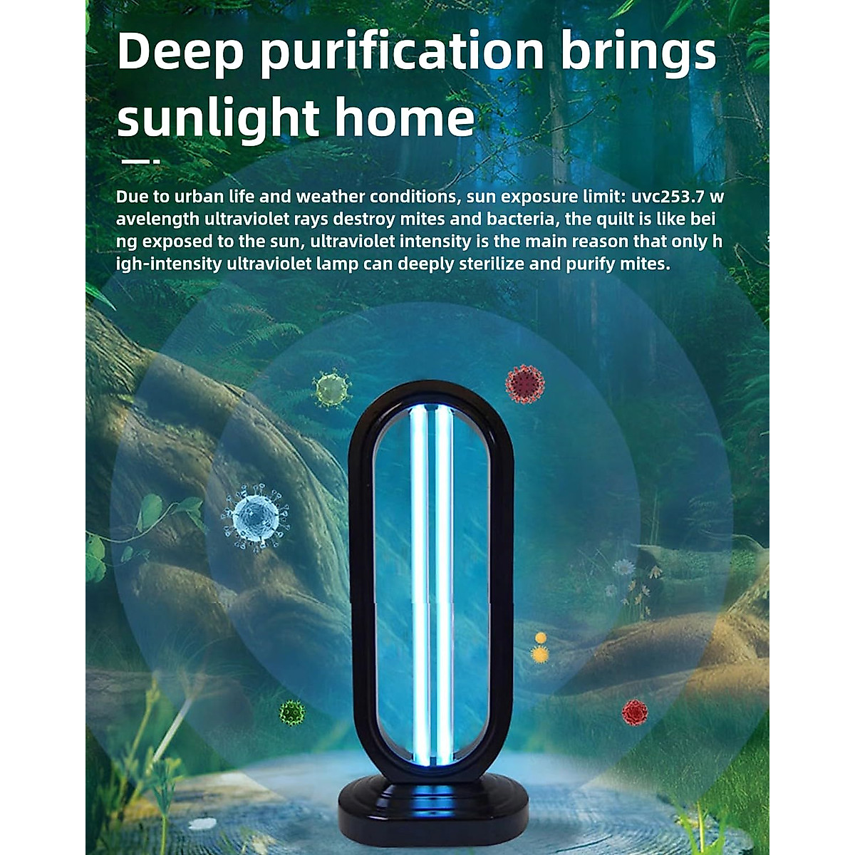 Lumivyx Haloclean UV - 2024 New Upgrades Home Disinfection Device, Uvo254 Powered Home Disinfection Tower, With 3 Speed Timing And Remote Control, For Basement Bedroom Kitchen, With Ozone (2 Pcs)