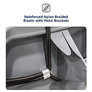 Encased Trash Can Lock for Animals/Raccoons, Bungee Cord Heavy Duty Large Outdoor Garbage Lid Lock (Trash Can NOT Included)