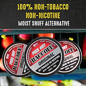 BaccOff, Original Fine Cut, Premium Tobacco Free, Nicotine Free Snuff Alternative (10 Cans)