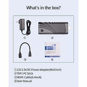 Mini PC Stick 8GB DDR4 128GB eMMC Intel Celeron N4000 (Up to 2.6GHz) Mini Computer Stick with Windows 10 Pro Supports 4K HDMI, 2.4G/5G WiFi, Bluetooth 4.2, Auto Power On, HTPC