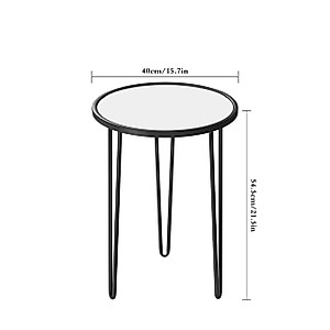Palama Small Side Table for Living Room, Modern Home Décor Black and Gold Side Table, Easy Assembly Small Gold Table, Gold Accent Table