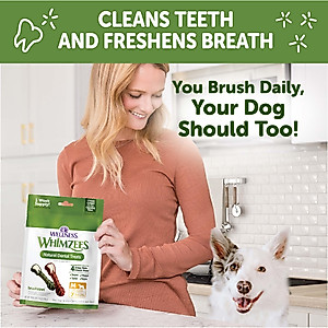 WHIMZEES by Wellness Value Box Natural Dental Chews for Dogs – Clean Teeth, Freshen Breath, Reduce Plaque & Tartar, Medium Breed 44 Count