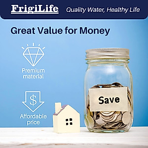 FrigiLife 1 Micron 10" x 2.5" Whole House CTO Carbon Sedimen Water Filter Compatible DuPont WFPFC8002, WFPFC9001, SCWH-5, WHCF-WHWC, FXWTC, RO Unit for Under Sink & Countertop Filtration System,3Pack