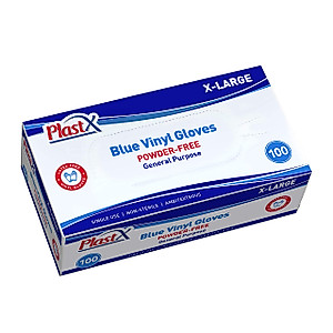 100 Count Blue Vinyl Disposable Gloves Small Cleaning Plastic General Purpose Gloves Latex Free