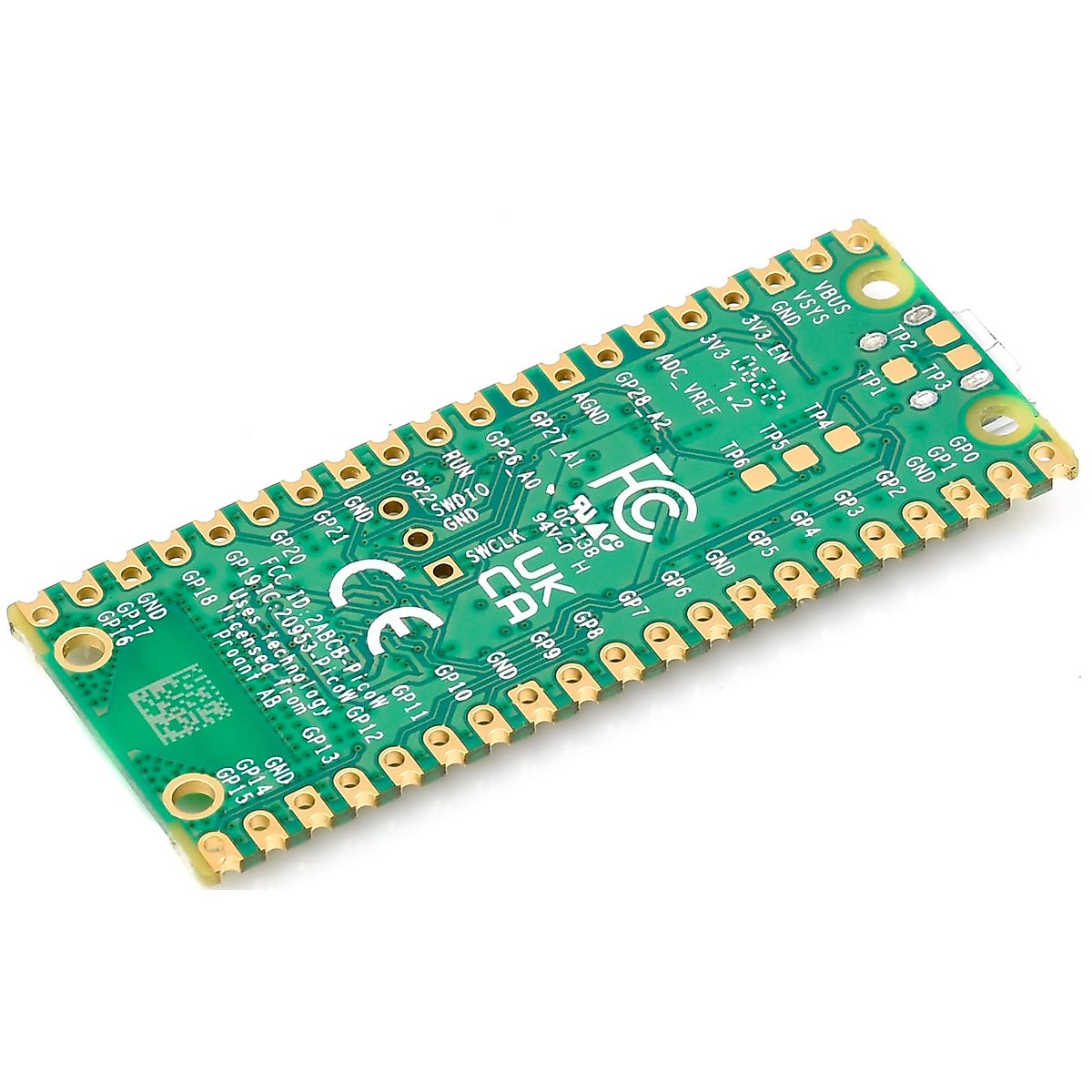waveshare Pre-Soldered Header Raspberry Pi Pico W, Built-in WiFi Support 2.4 GHZ Wi-Fi 4, Based on Official RP2040 Dual-Core Processor,Dual-core Arm Cortex M0+ Processor