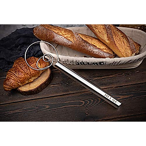 Jillmo Danish Dough Whisk, 12inch Stainless Steel Whisk
