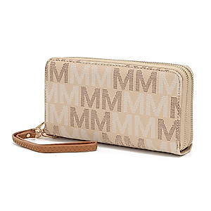 MKF Collection Wristlet Wallet for Women, Small Vegan Leather Credit Card Holder with Zipper Coin Pocket Wallet Purse Handbag By Mia K