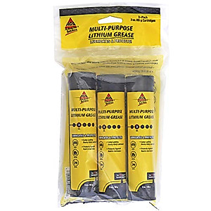 Ags Company Automotive Solutions Multi-Purpose Oil Based Lithium Grease, 3 Ounces Cartridge, Pack of 3