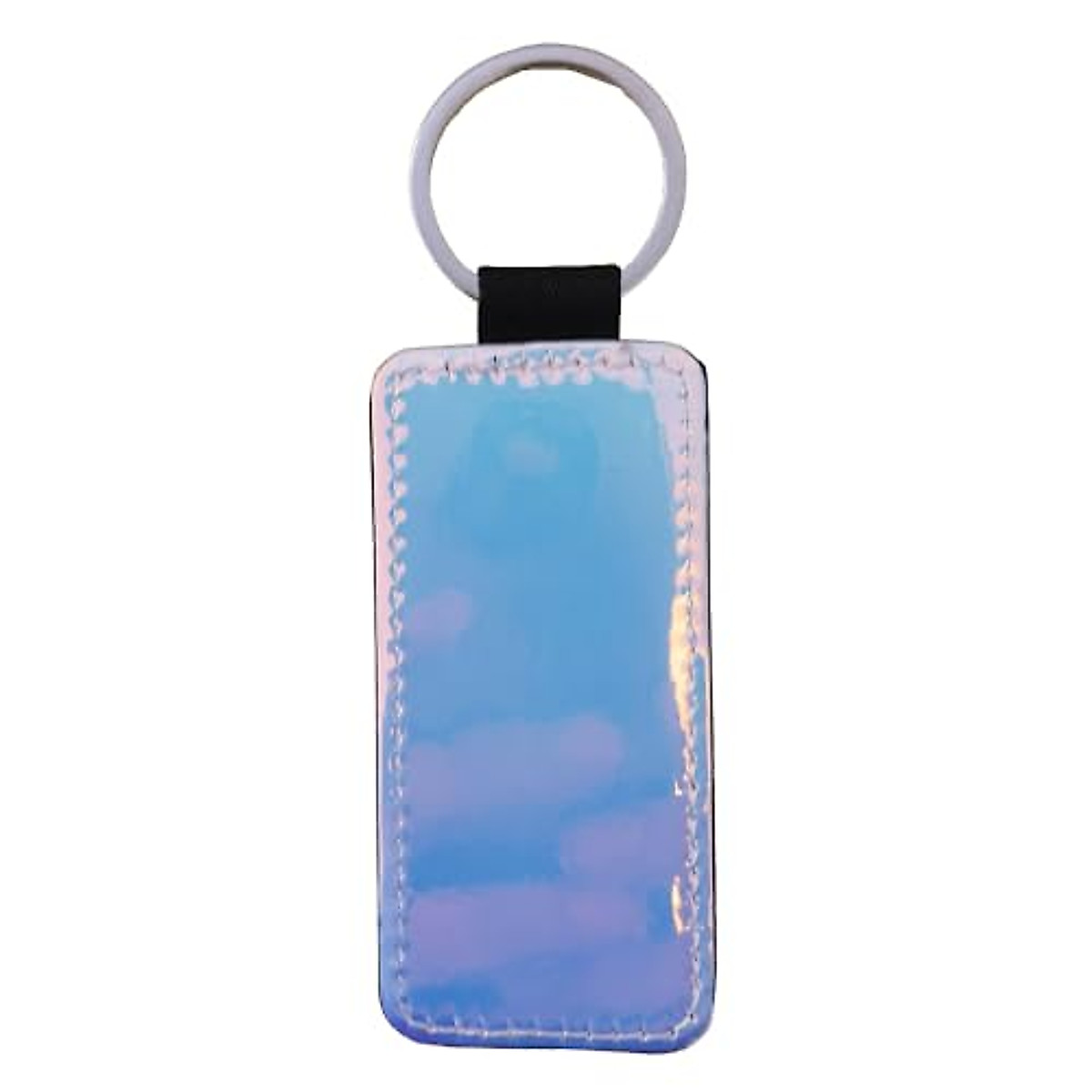 Yongkang 10 Pieces Sublimation Keychain (Blank leather + 7 Colors leather) Both Sides Can Be Sublimated DIY Craft (Rectangles)