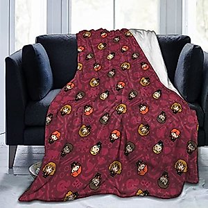Ucokod Cartoon Throw Blanket Super Soft Fuzzy Cozy Flannel Blanket for Couch Sofa Couch Bed Lightweight Microfiberat Chair Nap Blanket All Seasons Red 40*50 Inches