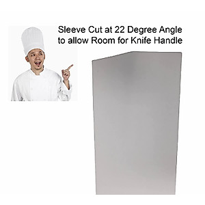 Knife Sleeves for 10" Chef Knives - 10 in. X 3 in. - Safely Transport and Store Kitchen Knives - Cardboard Knife Sleeves for Large Chef Knives (20 Pack)