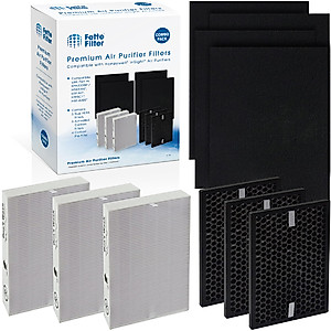Fette Filter - Air Purifier Replacement True HEPA Filter Kit Compatible with Honeywell InSight Air Purifiers Model HPA5300B HPA5350 & PowerPlus HPA3300 HRF-R3, HRFSC1 Filter S HRF-A300