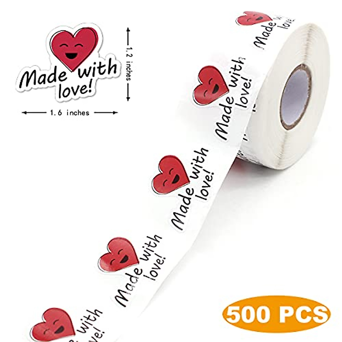 Small Business, Handmade Sticker,Packaging Sticker (Red love da)