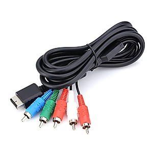Diydeg Audio Cables, AV Multi Out Video Cable, Audio Cable for PS2 Connect to HDTV or EDTV for PS2 PS3