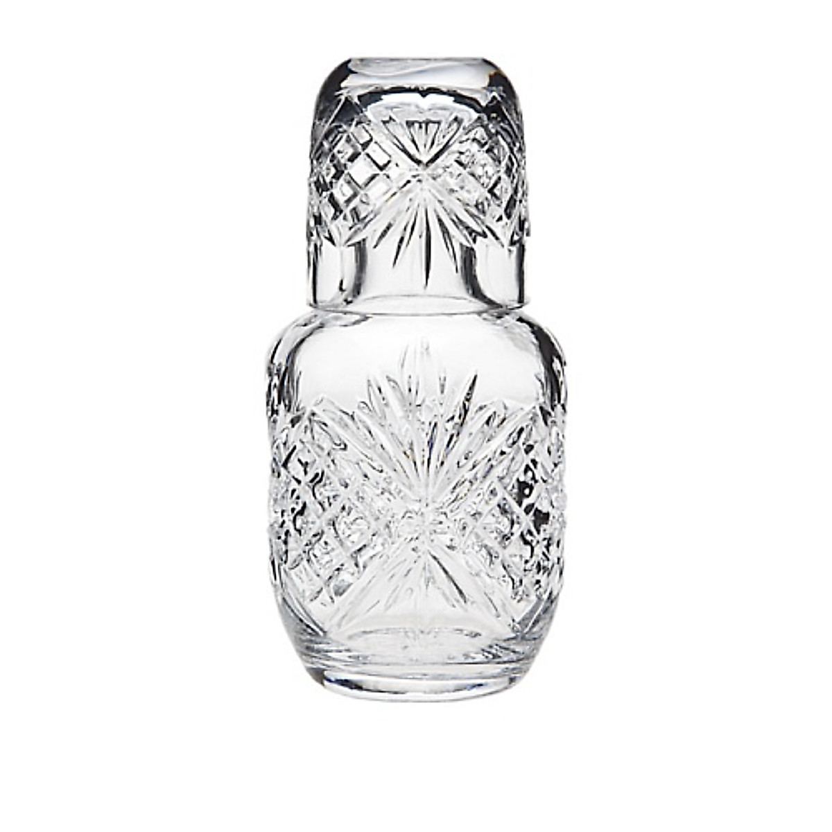 Godinger Bedside Night Carafe - Cup and Bottle to Keep Next To Your Bed for a Handy Midnight Drink, 16oz