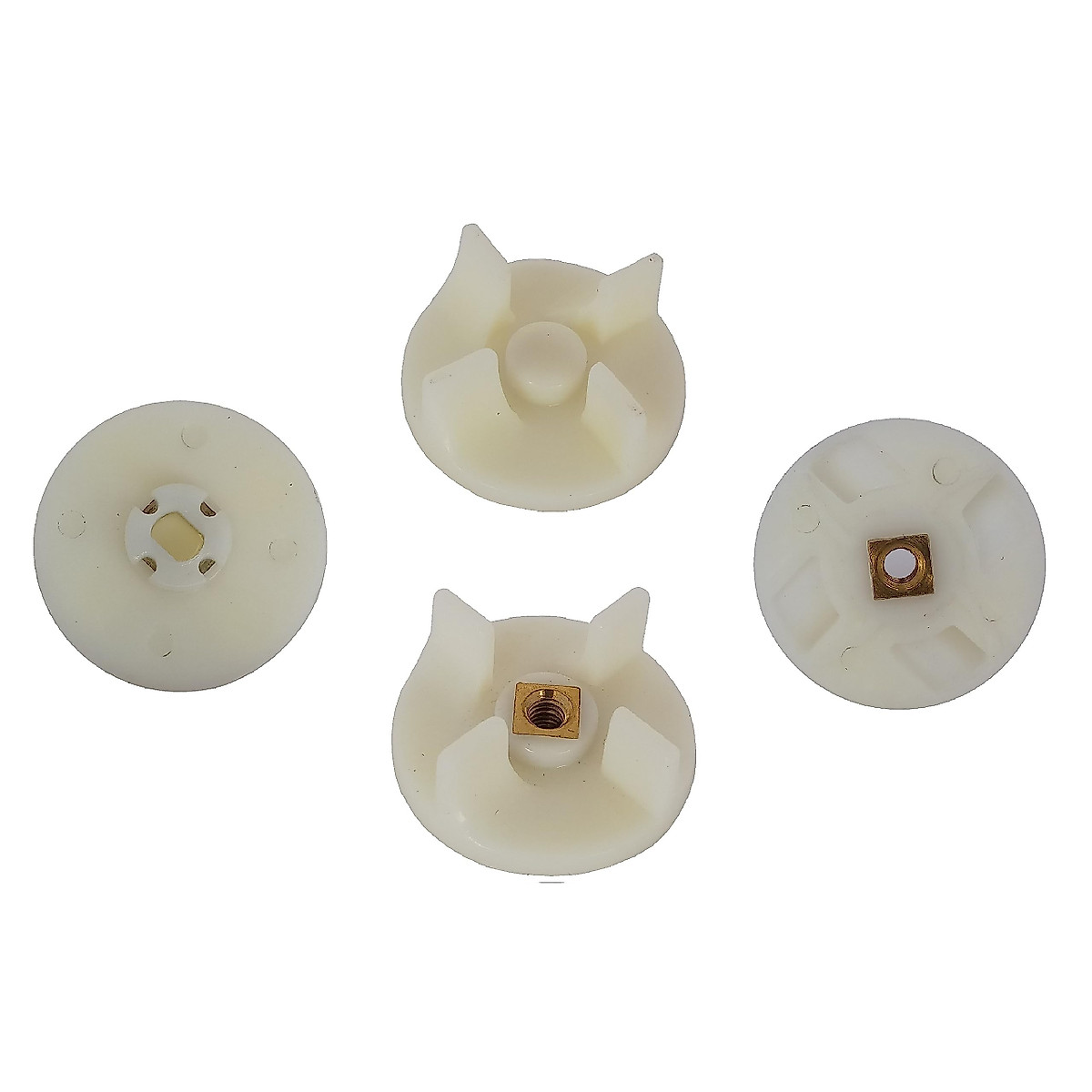 AJS spares "2 Unit_Motor & 2 Unit_Jar Coupler Set suitable PREETHI Mixer Grinders,1 Set (4Leaf, Off-White)