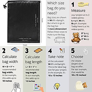 Satin Bags with Drawstring for Lingerie, Jewelry, Gifts, Party Favors, Candy, Goodies or Wedding Presents (7 x 9 inch - 12 pack, Black)