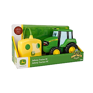 John Deere Radio Controlled Johnny Tractor Toy - Includes Easy to Use Remote Control Toy - Green John Deere Tractor Toys - John Deere Toys - Ages 18 Months and Up