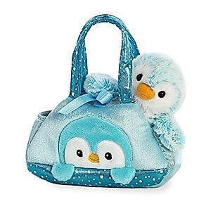 Aurora - Fancy Pals - 7" Pompom Penguin - Blue Pet Carrier