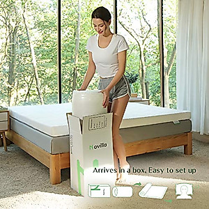 Novilla Twin XL Mattress Topper, 3" Dual Layer Memory Foam Mattress Topper Enhance Cooling, Supportive & Pressure Relieving, with Breathable Bamboo Cover,Twin XL Size, Yozora, White (NV0T801-3-TXL)