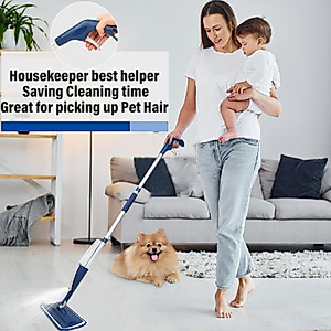 Mops for Floor Cleaning Wet Spray Mop with 14 oz Refillable Bottle and 3 Washable Microfiber Pads Home or Commercial Use Dry Wet Flat Mop for Hardwood Laminate Wood Ceramic