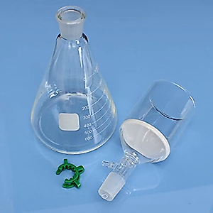 Glass Vacuum Suction Filter Filtration Kit 1000mL Conical Flask 250ml Buchner Funnel (250/1000ml)
