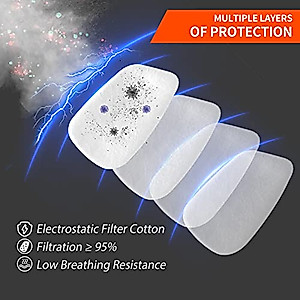 AMZYXUAN Full Face Respirator Mask, Reusable Respirator Mask with Filters, Gas Mask with Activated Carbon Filter for Gases, Dust, Vapors, Paint, Spray, Epoxy Resin, Welding, Chemicals