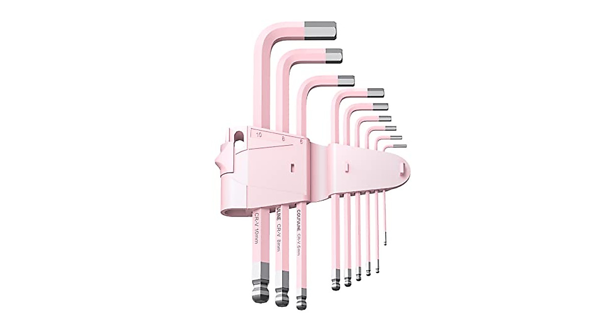 COLFULINE Pink Allen Key Set - 9 PCS for Home Repair