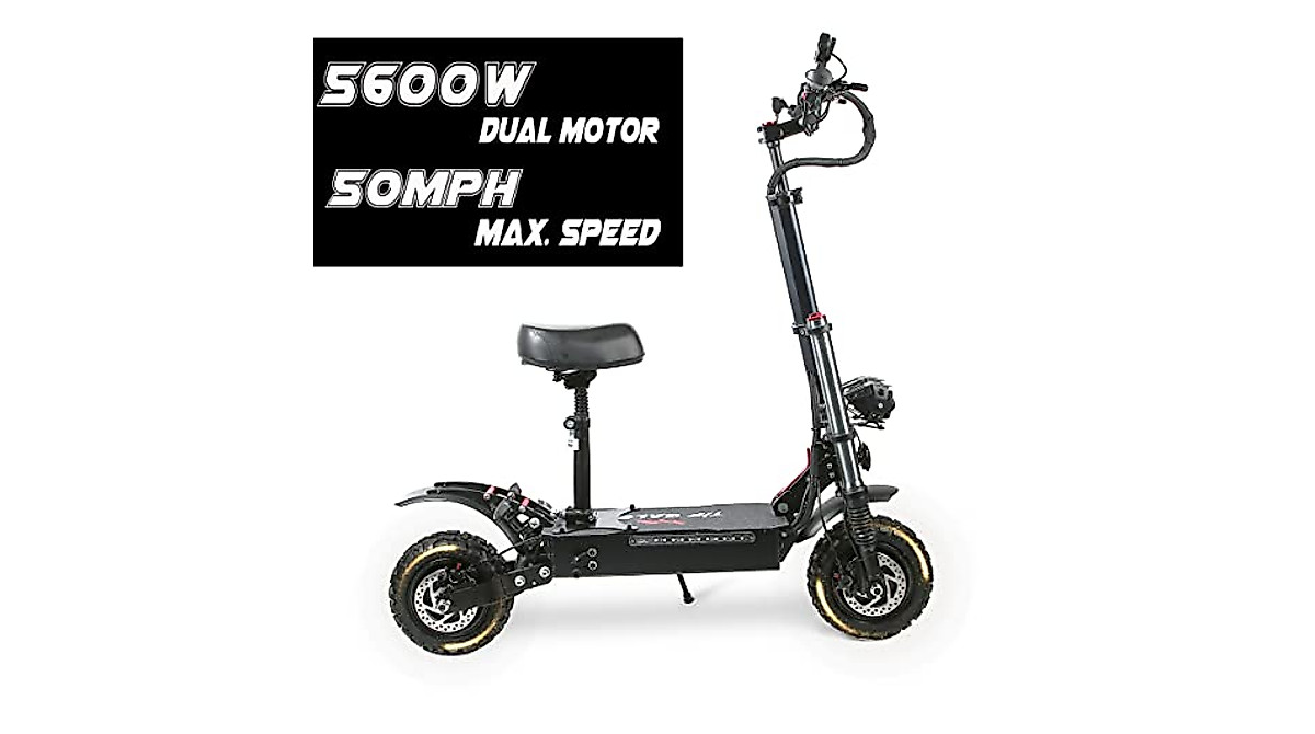 Electric Scooter 5600W Dual Motor Max Speed 50MPH | Off-Road & Foldable