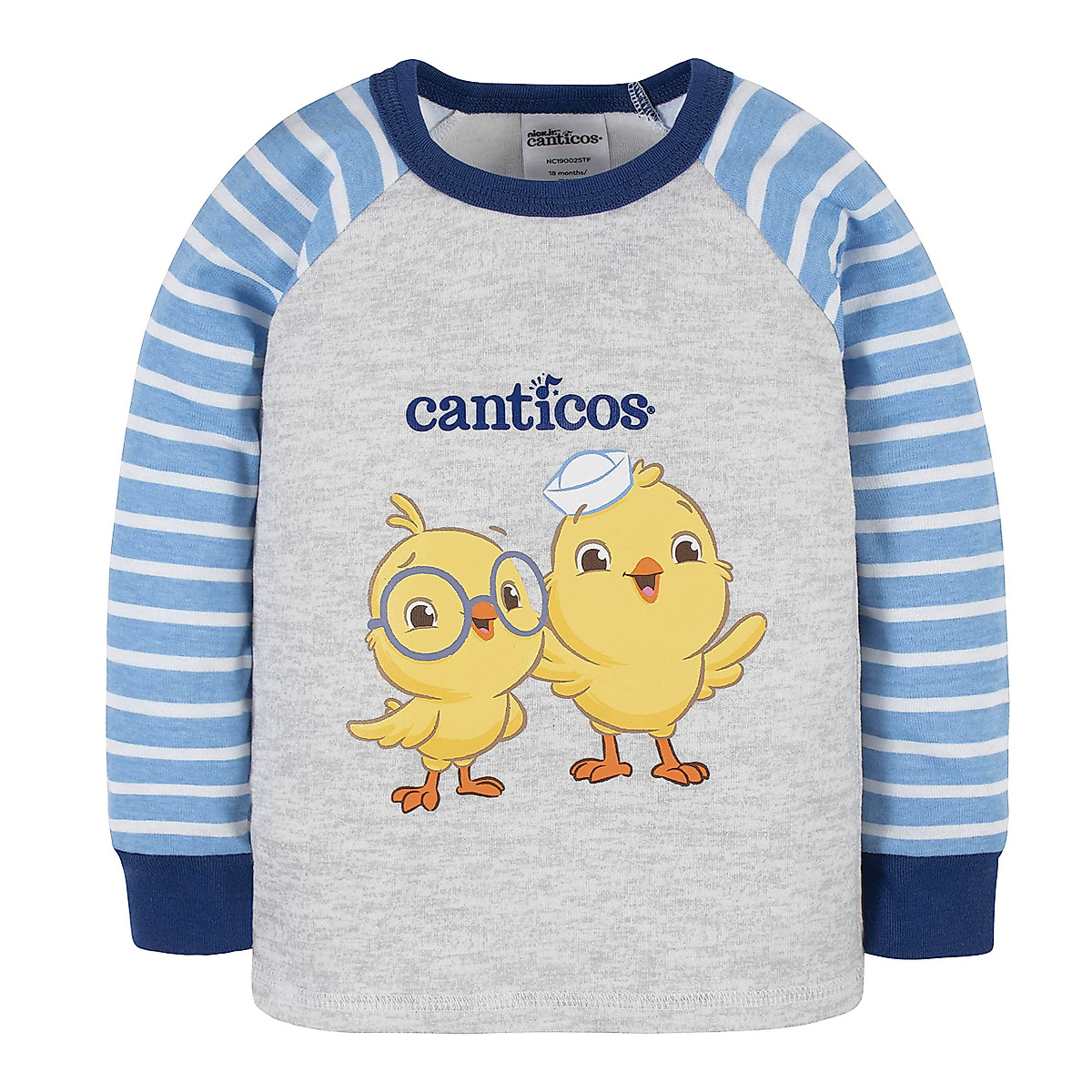 Canticos Unisex-Baby Boys' 4-Piece Snug Fit Cotton Pajamas, Grey, 18 Months