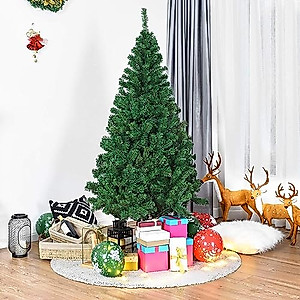 Safeplus 6FT Christmas Tree Artificial Christmas Tree Fake Fluffy Xmas Trees Holiday Decoration with Metal Foldable Stand (6FT)