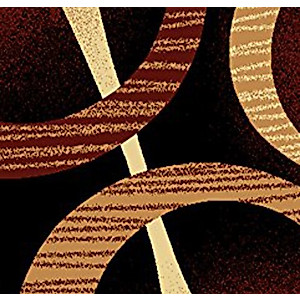 Home Dynamix Ariana Arcata Contemporary Bold Abstract Graphic Area Rug, Black/Brown, 3-Piece Set