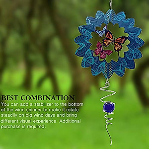 Stainless Steel Butterfly Wind Spinner-Kinetic Metal 3D Indoor Outdoor Garden Decoration Crafts Ornaments Gifts.