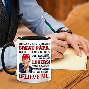 Viberty Papa Mug 11 Oz - Gifts for Papa - Funny Papa Gifts from Grandkids, Grandchildren - Christmas, Birthday, Father's Day Gifts for Papa - Papa Coffee Cup
